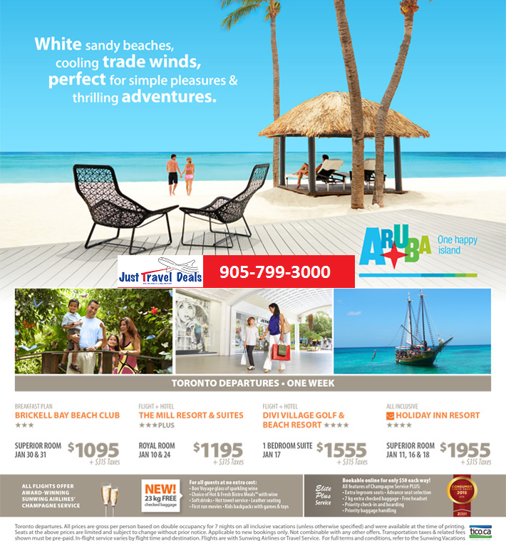 Visit Aruba - Vacation packages from $1095 - January depa...